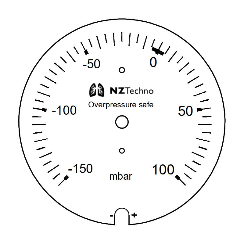 Mechanisches Manometer (-150 bis +100 mbar) – NZ Techno